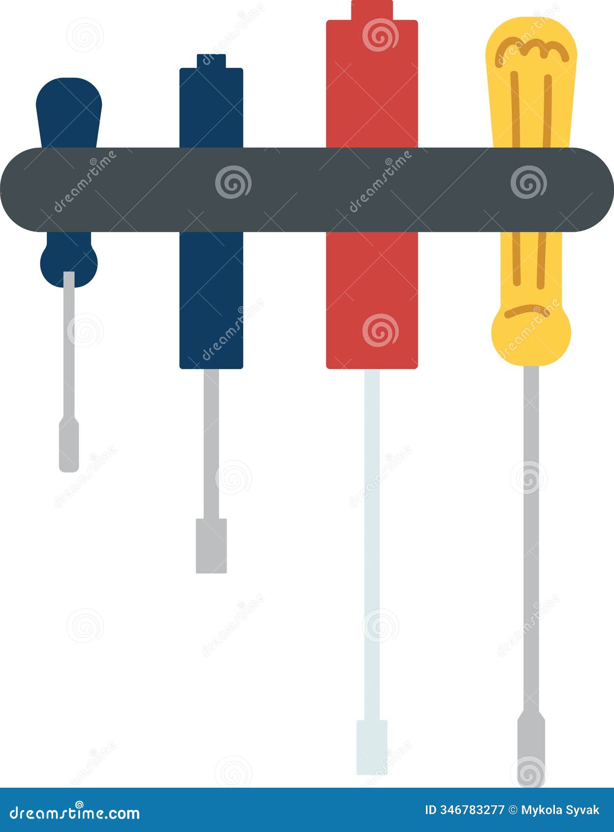 Screwdrivers Set on Hanging Stock Illustration - Illustration of tool ...
