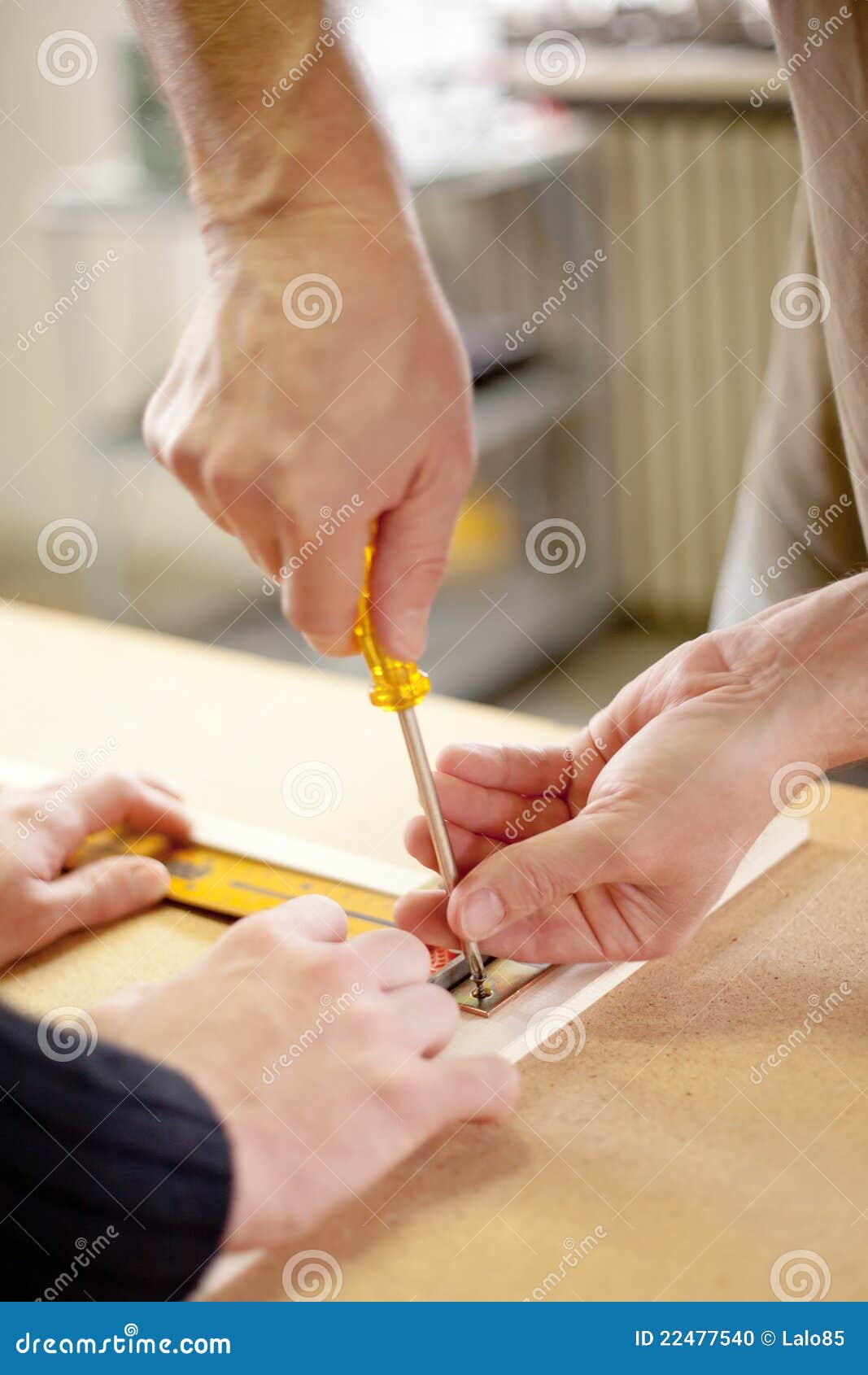 Screwing stock photo. Image of house, craftsman, help - 22477540