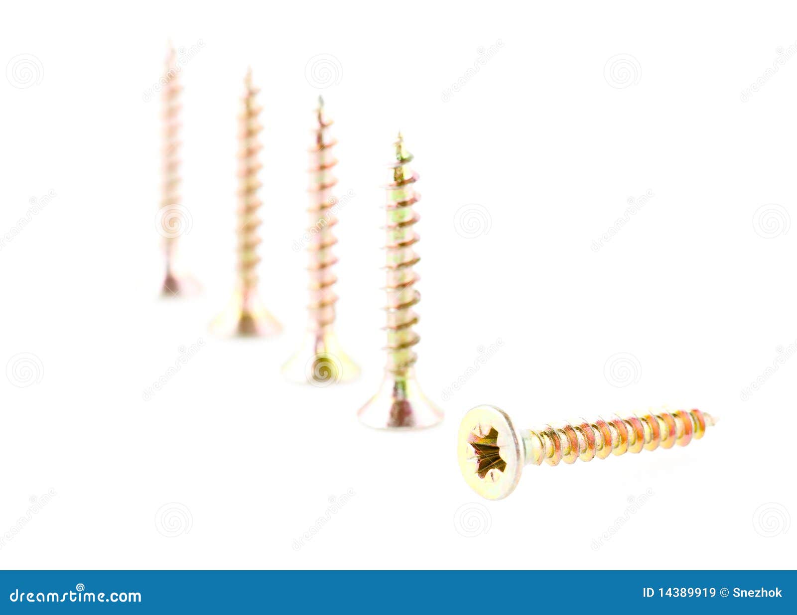Screws stock image. Image of spiral, number, gold, fuzzy - 14389919