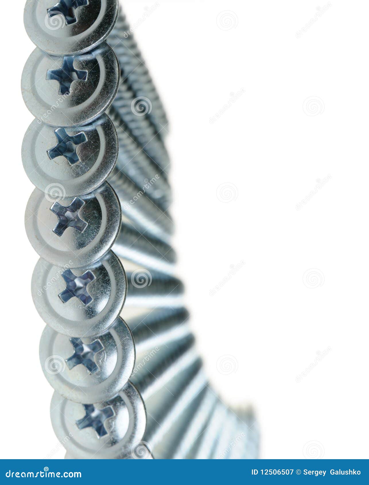 Screws abstract isolated stock image. Image of acute - 12506507