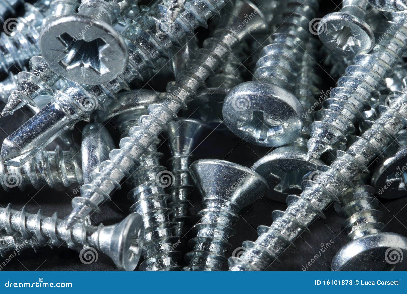 Screws black background stock photo. Image of assorted - 16101878