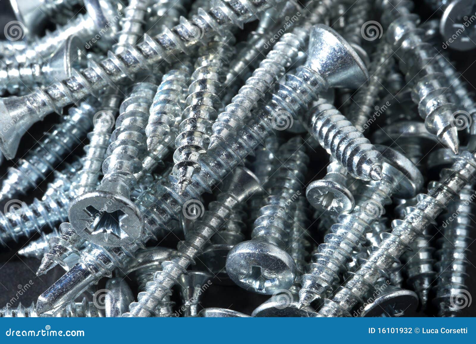 Screws black background stock photo. Image of steel, industry - 16101932