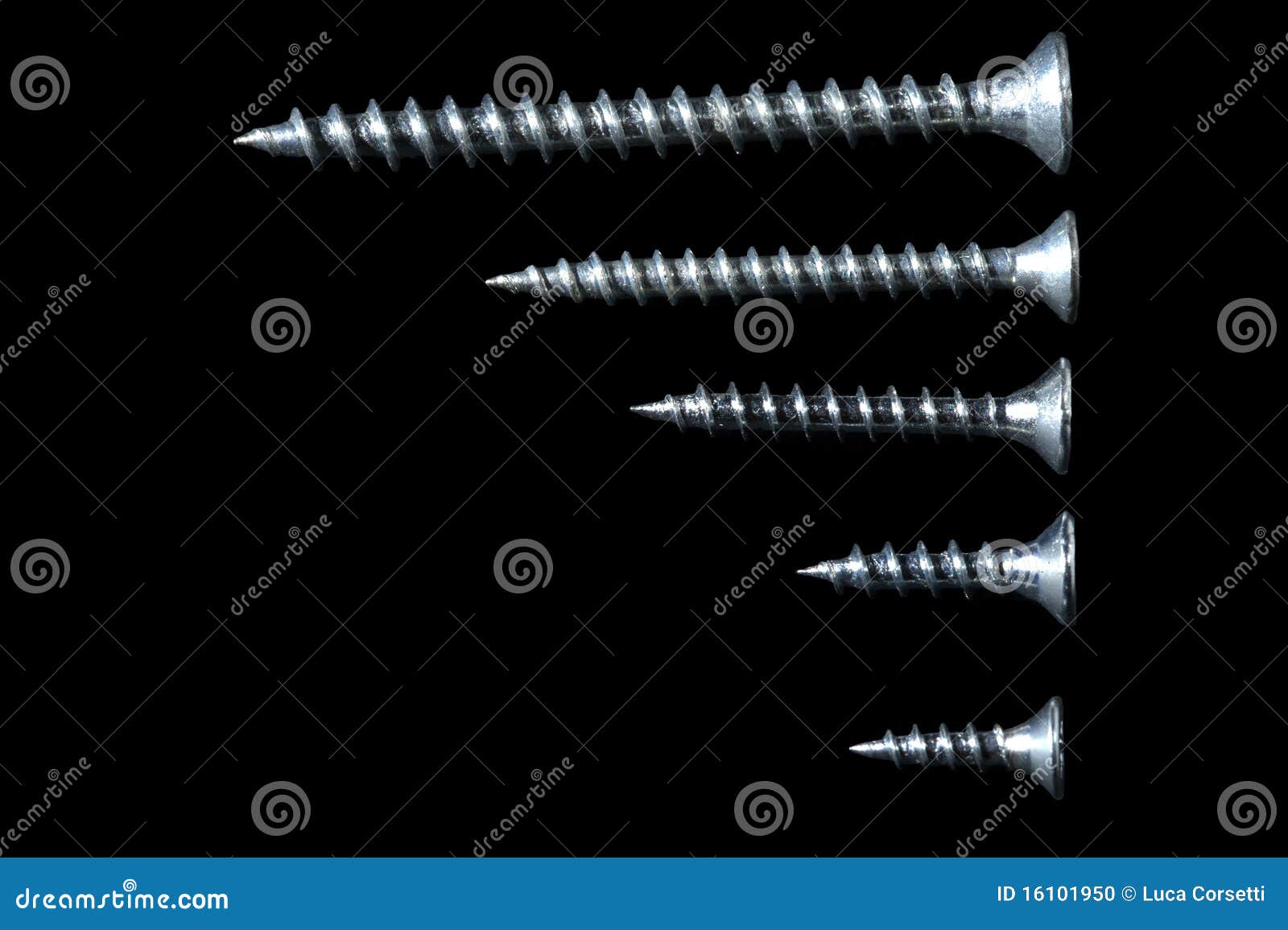 Screws black background stock photo. Image of small, build - 16101950