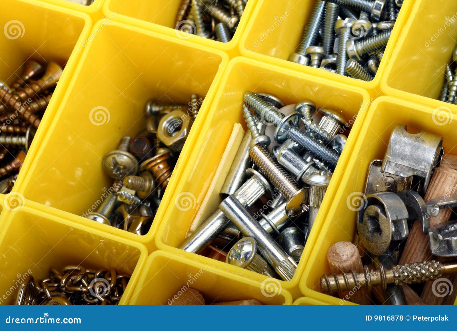 Screws, Bolts, Nuts and Other Carpenter Stuff in a Stock Photo - Image ...