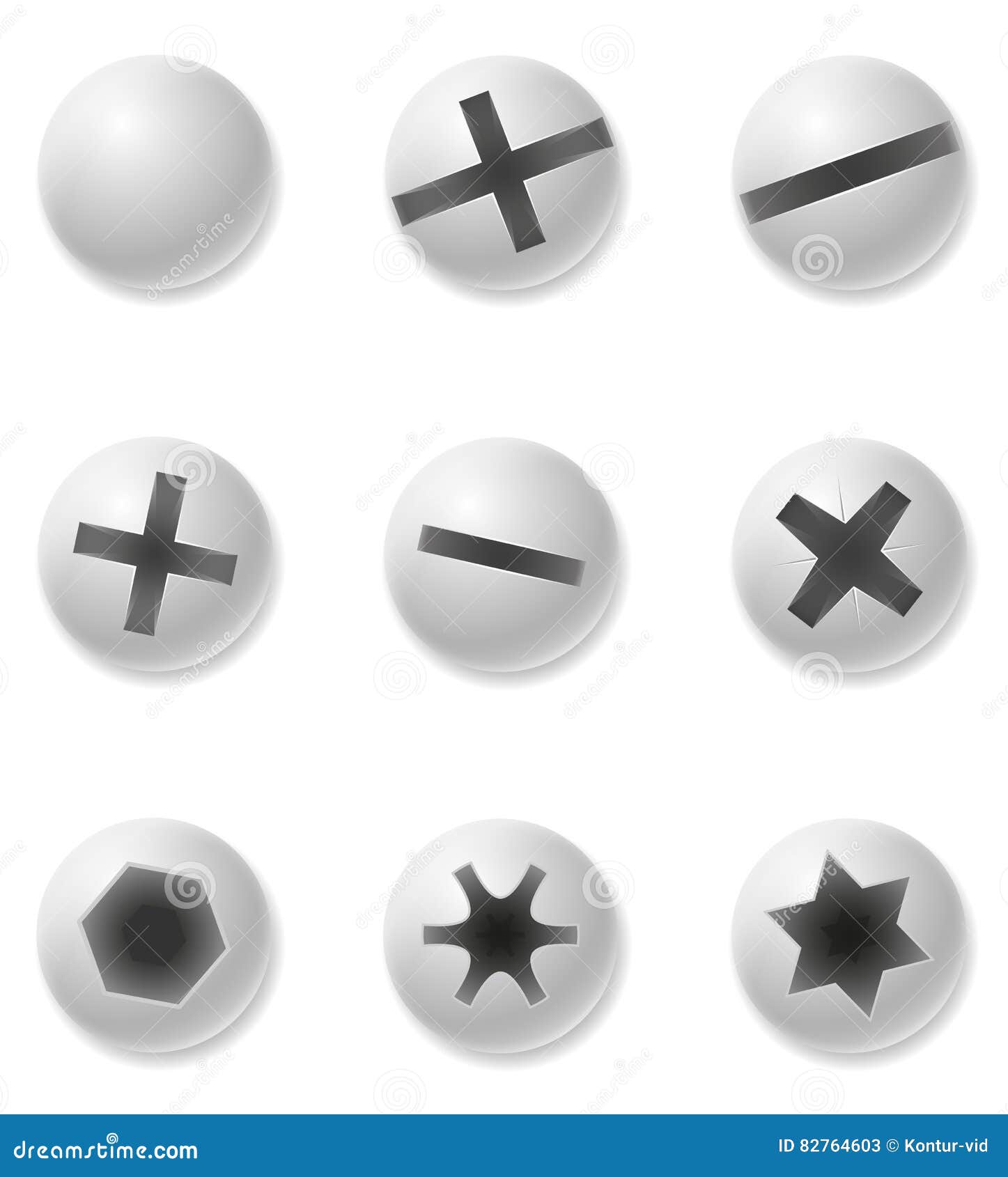 Screws Bolts and Rivet Vector Illustration Stock Vector - Illustration ...