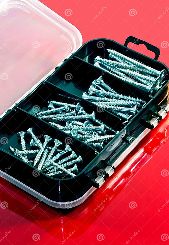 Box of screws stock image. Image of fixings, plastic - 26068799