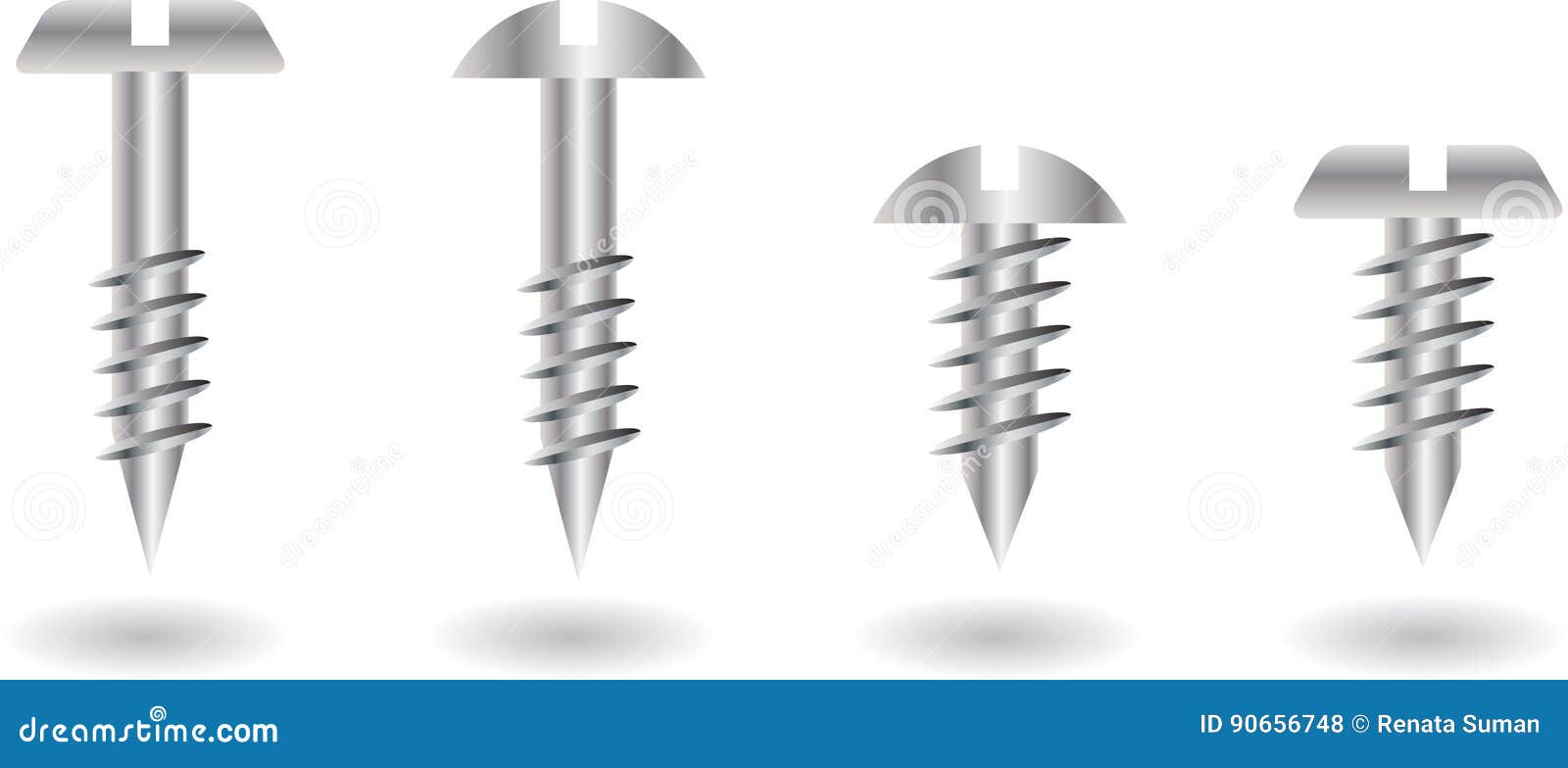 Screws collection stock vector. Illustration of house - 90656748