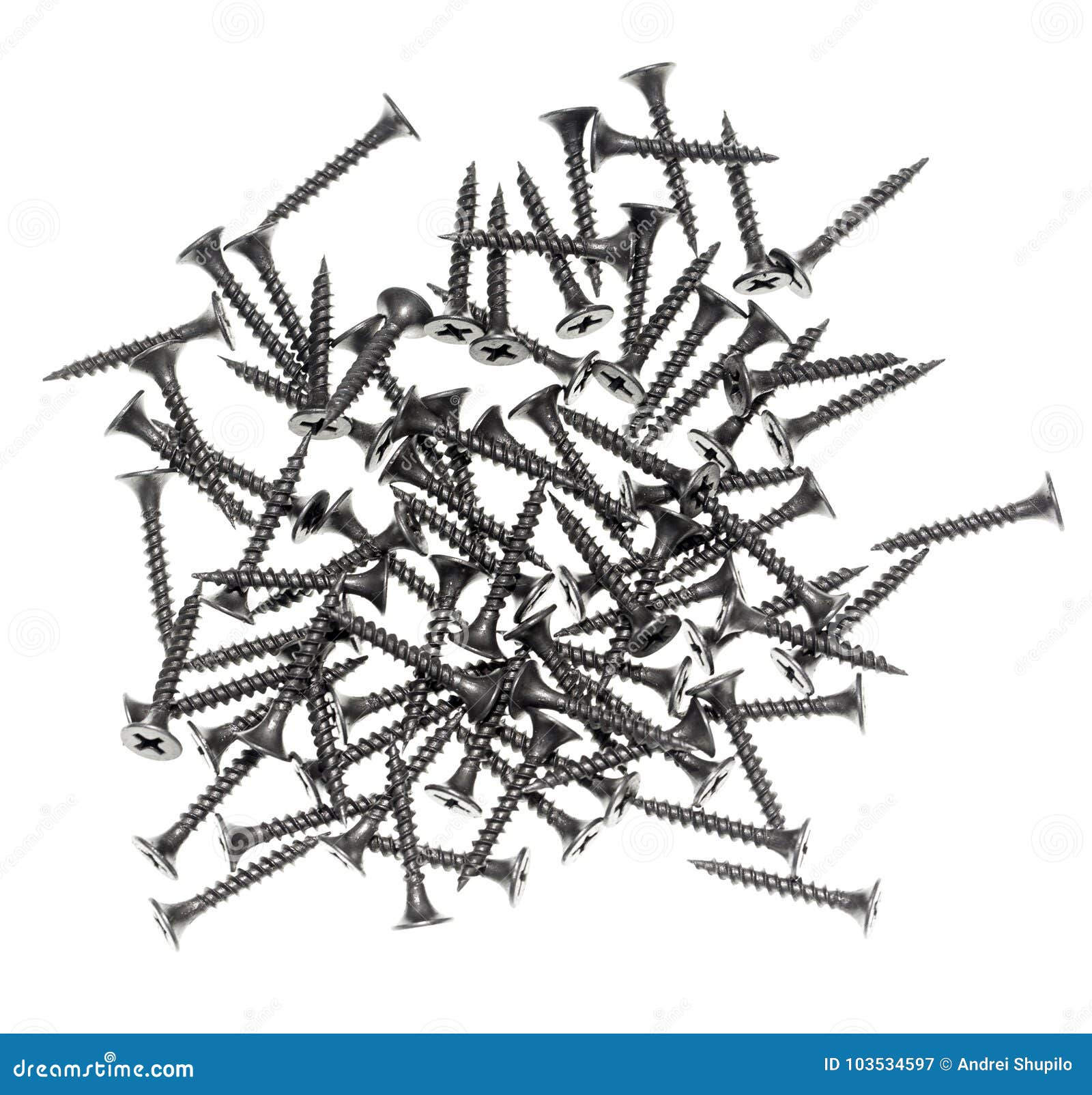Screws for Construction on a White Background Stock Image - Image of ...