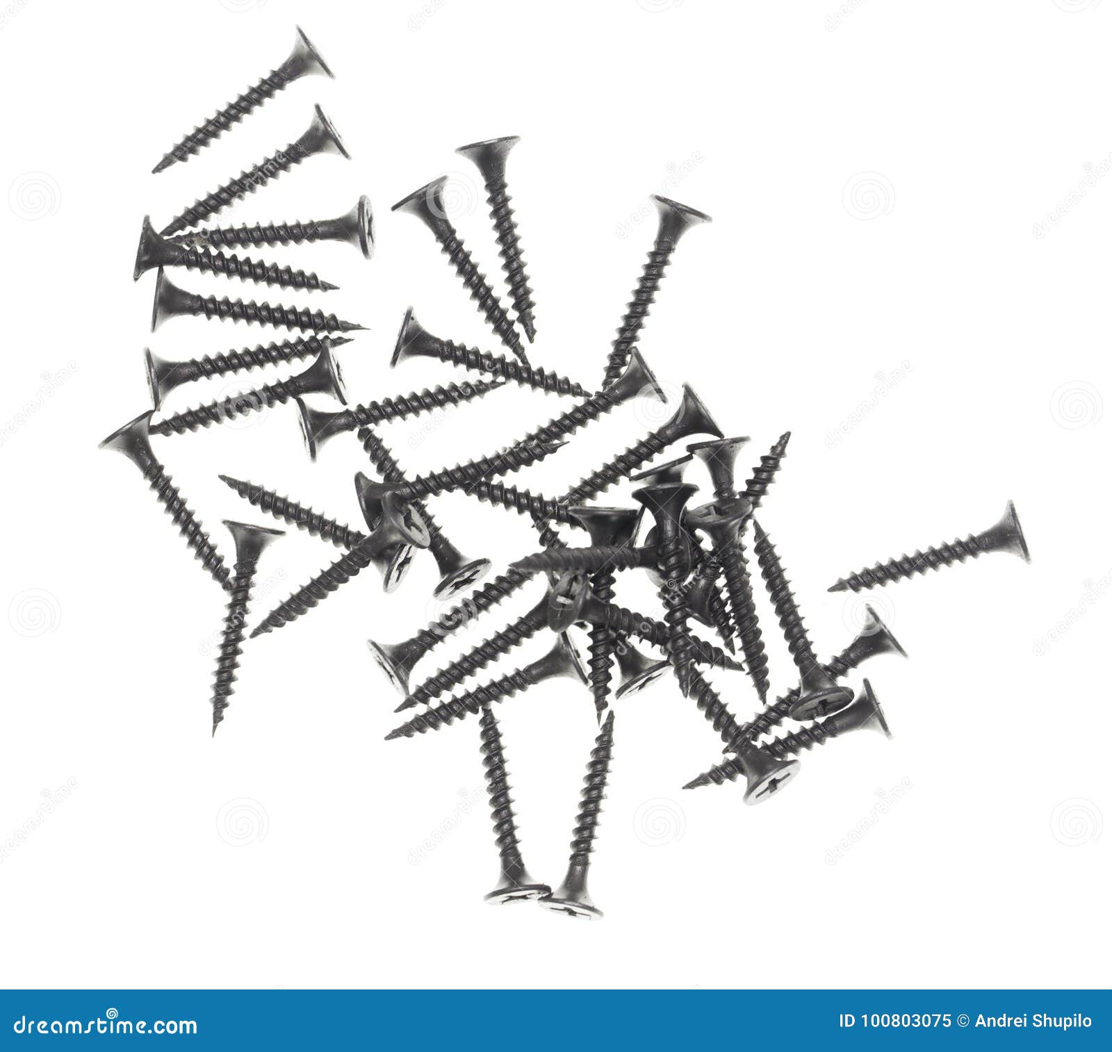 Screws for Construction on a White Background Stock Image - Image of ...