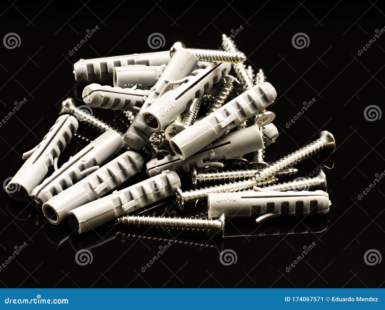 Screws and dowels stock image. Image of iron, dowels - 174067571