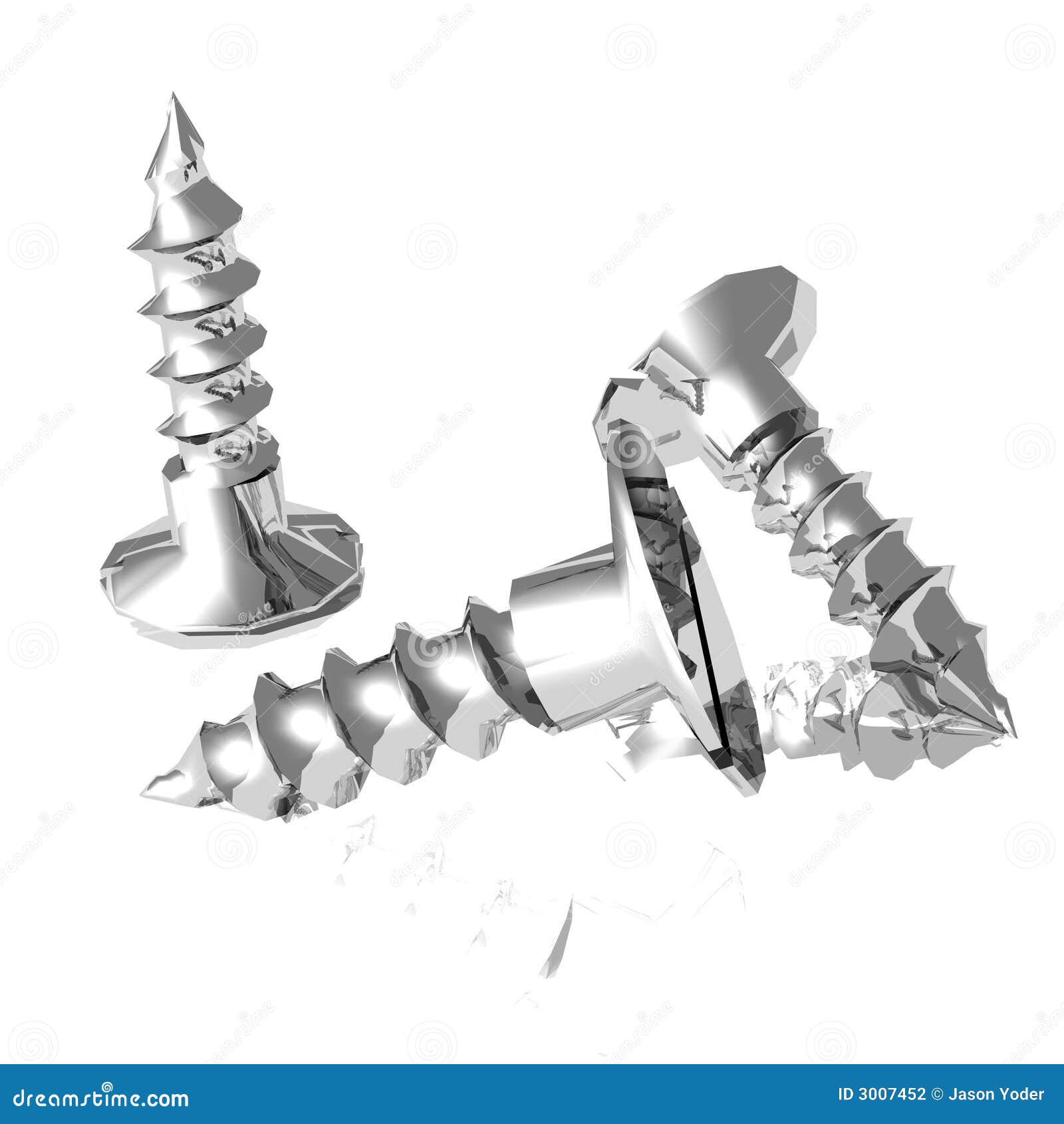 Screws I stock illustration. Illustration of render, thread - 3007452