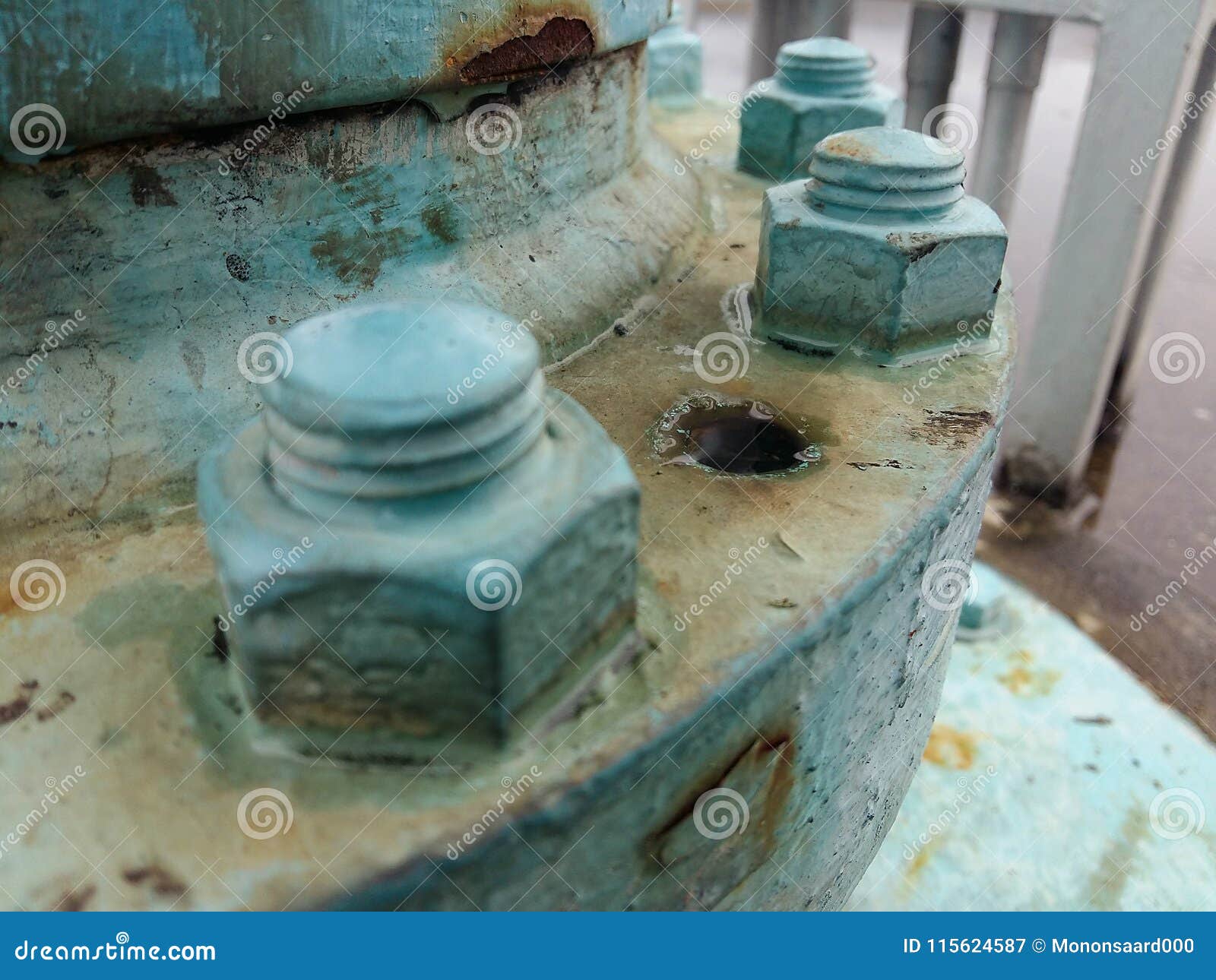 Screws Installed Around the Machine Base Stock Image - Image of base ...