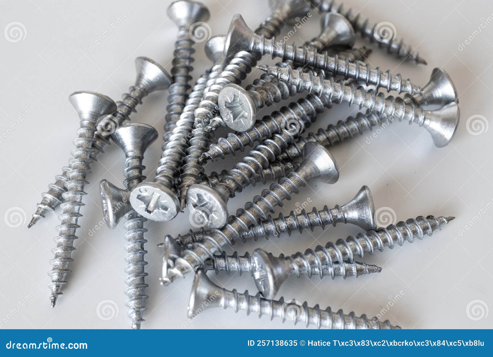 Screws Isolated on a White Background Stock Image - Image of lighting ...