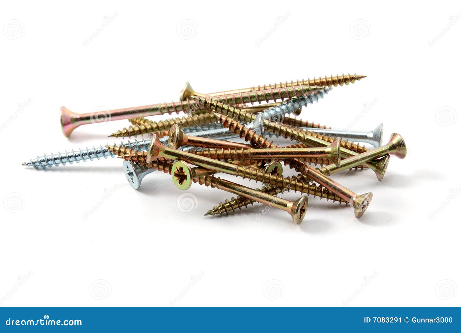 Screws Isolated on White Background Stock Image - Image of smash ...