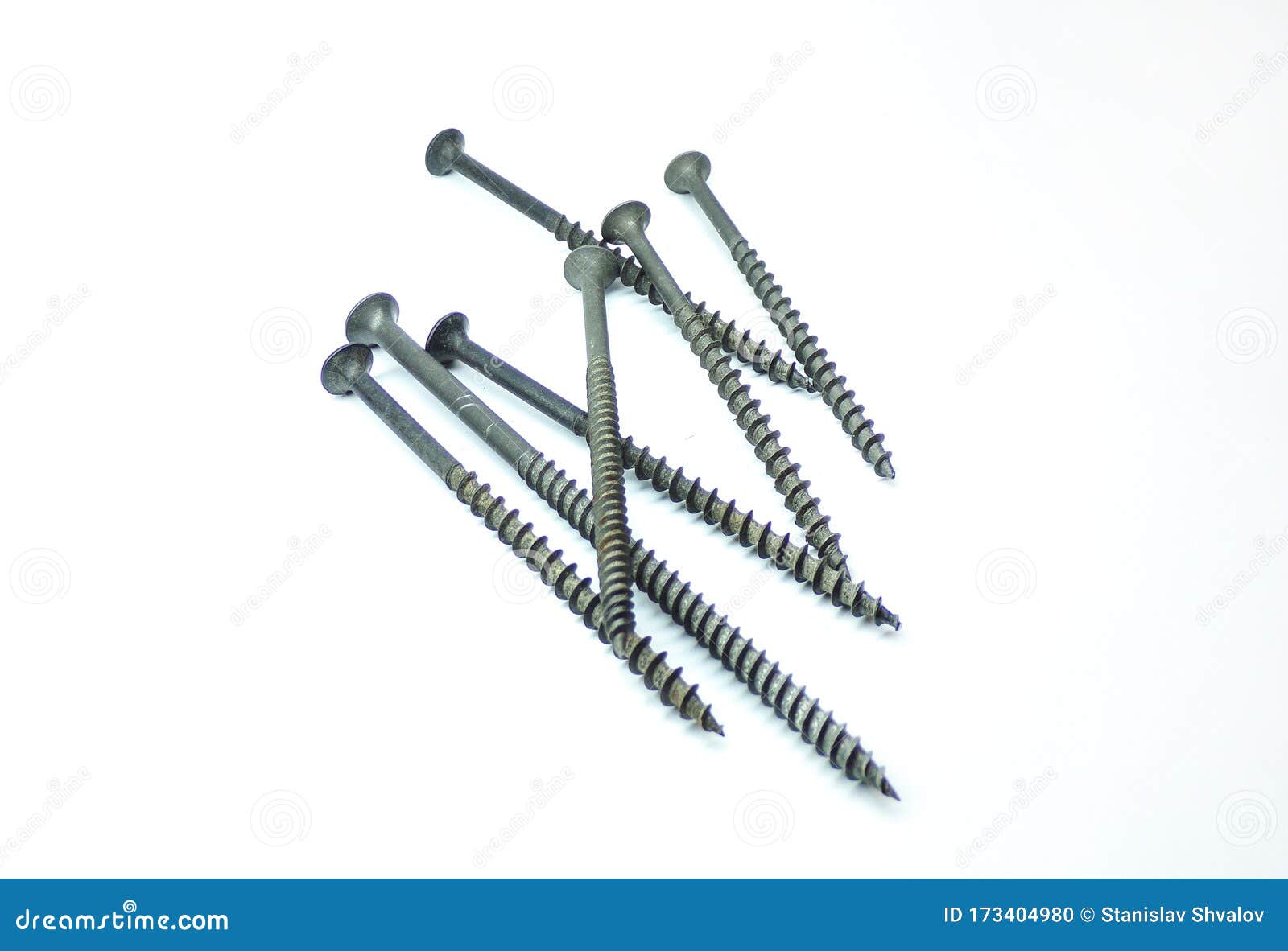 Screws are Isolated on a White Background. Stock Photo - Image of ...