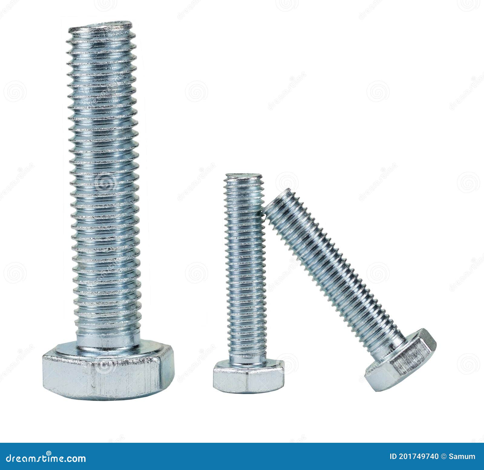 Screws isolated on white stock photo. Image of stainless - 201749740