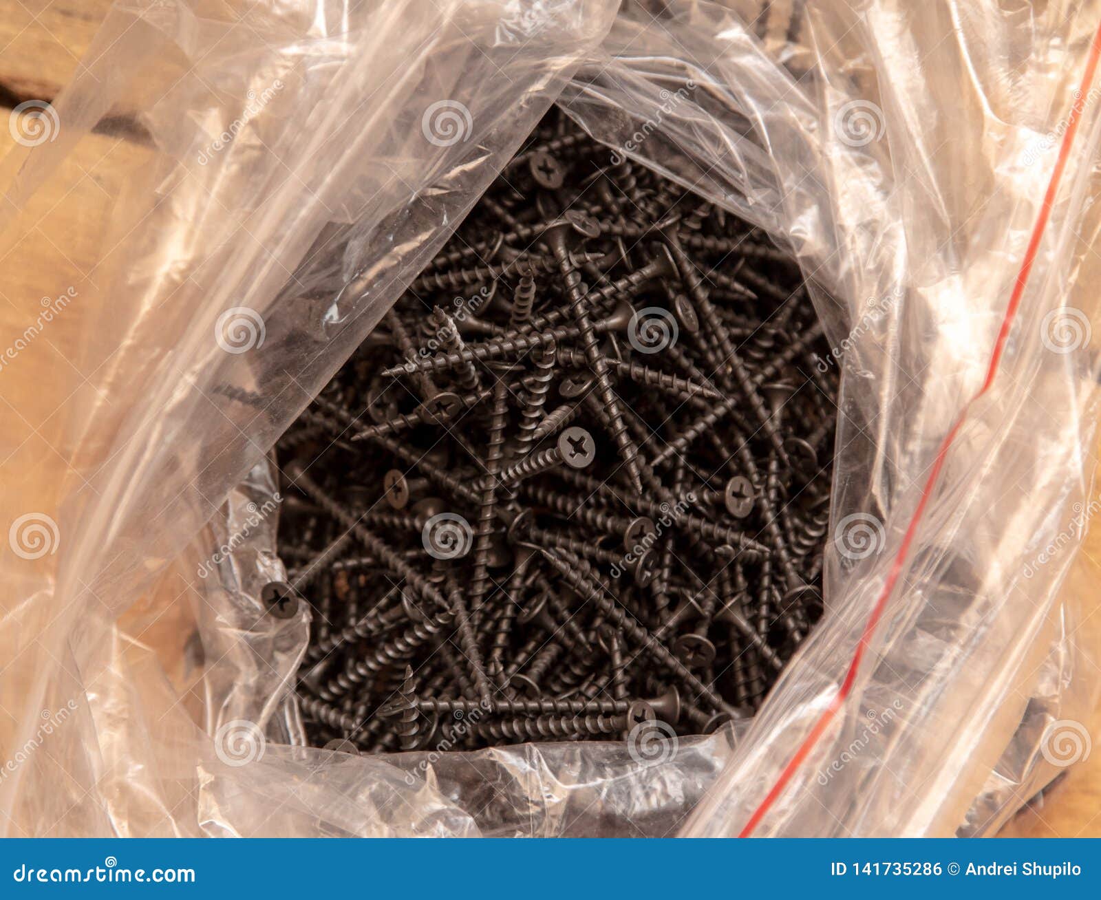 Screws in the Package for Building Stock Photo - Image of work, screwed ...