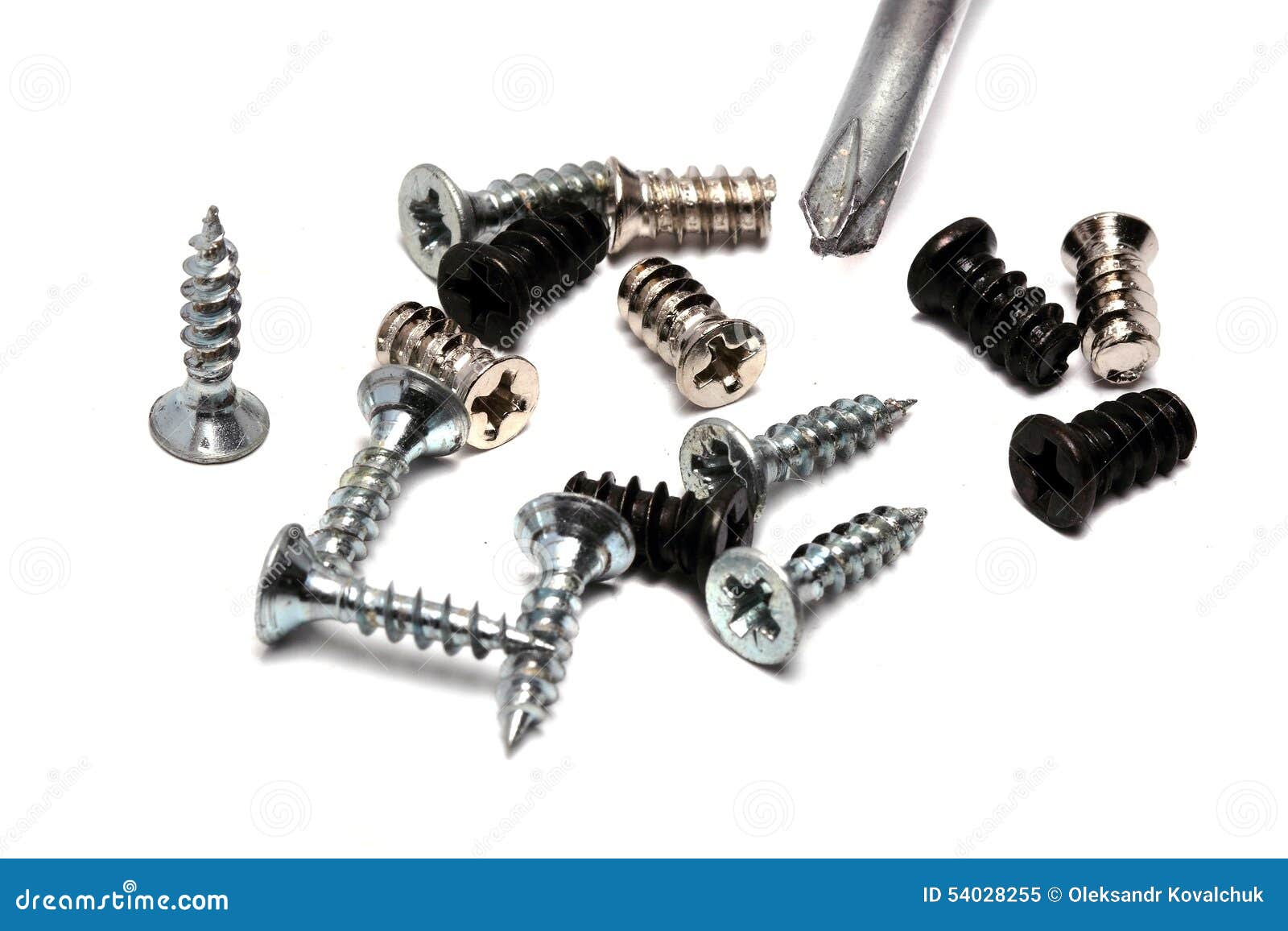 Screws and Photographed Closeup Stock Image - Image of working, white ...