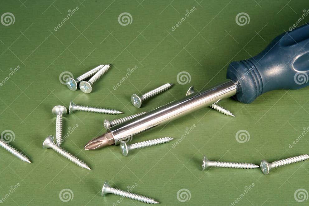 Screws and Screwdriver stock photo. Image of head, screwdriver - 627674