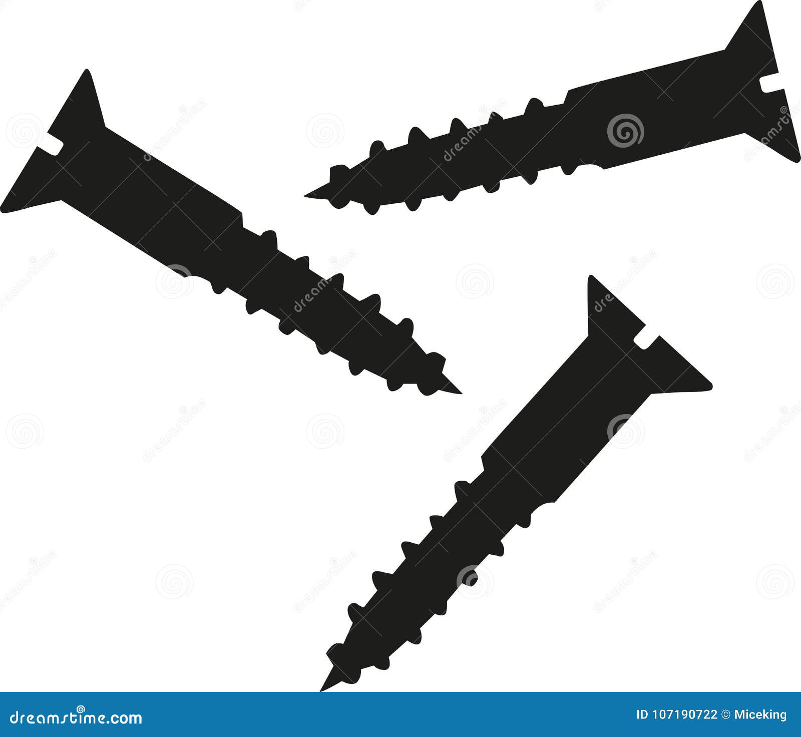 Screws symbol vector stock vector. Illustration of screws - 107190722
