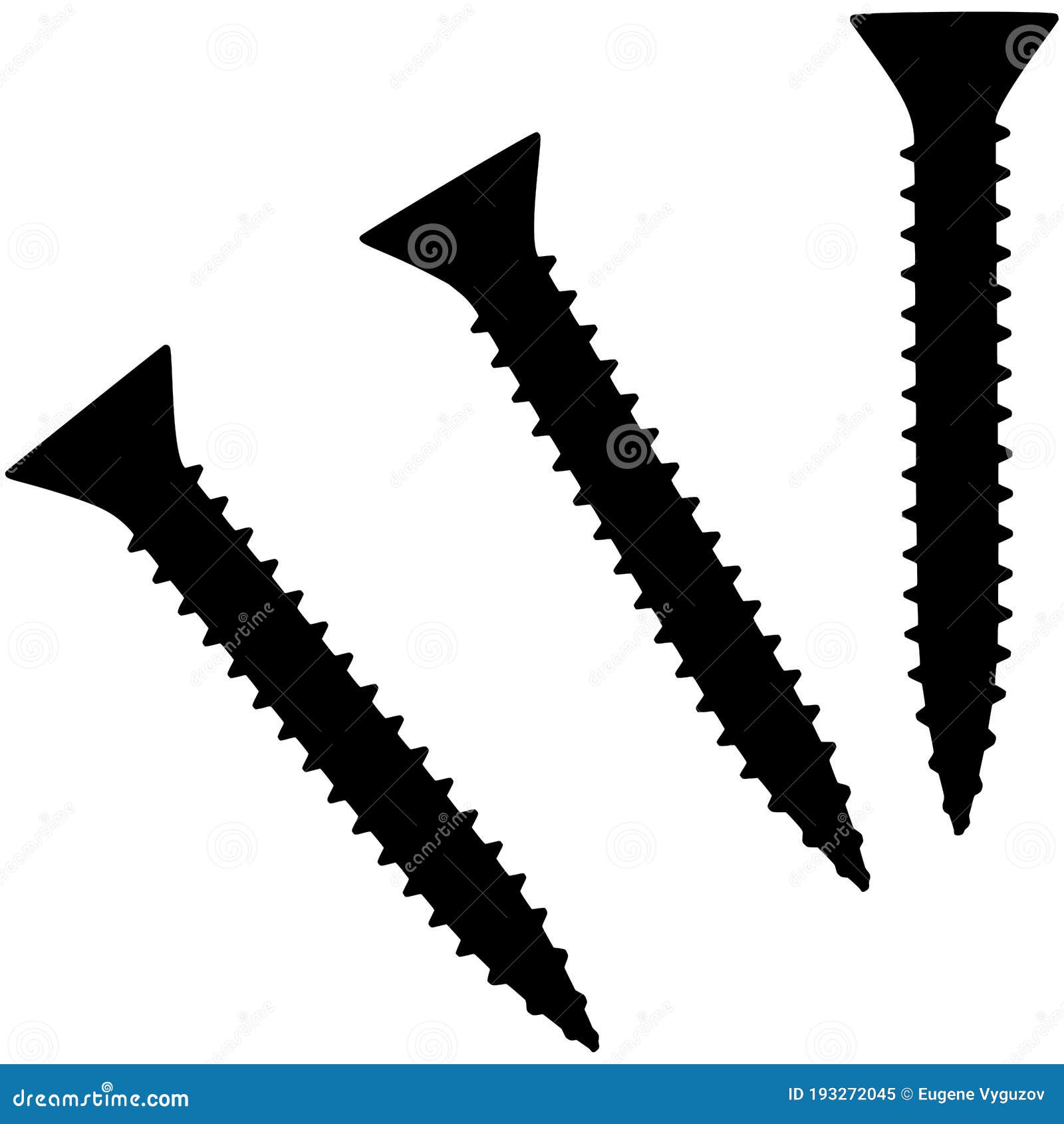 Screws Vector Isolated on White Background Stock Vector - Illustration ...