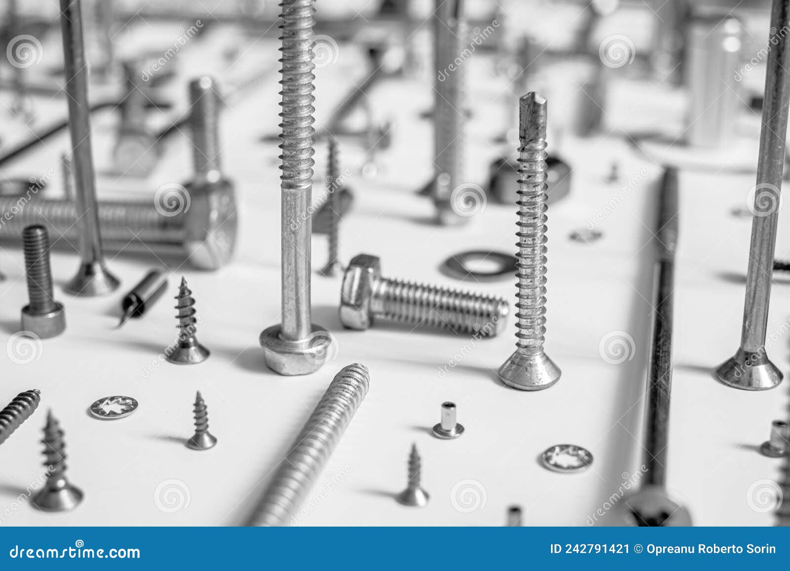 Screws and washers stock image. Image of industry, bolt - 242791421