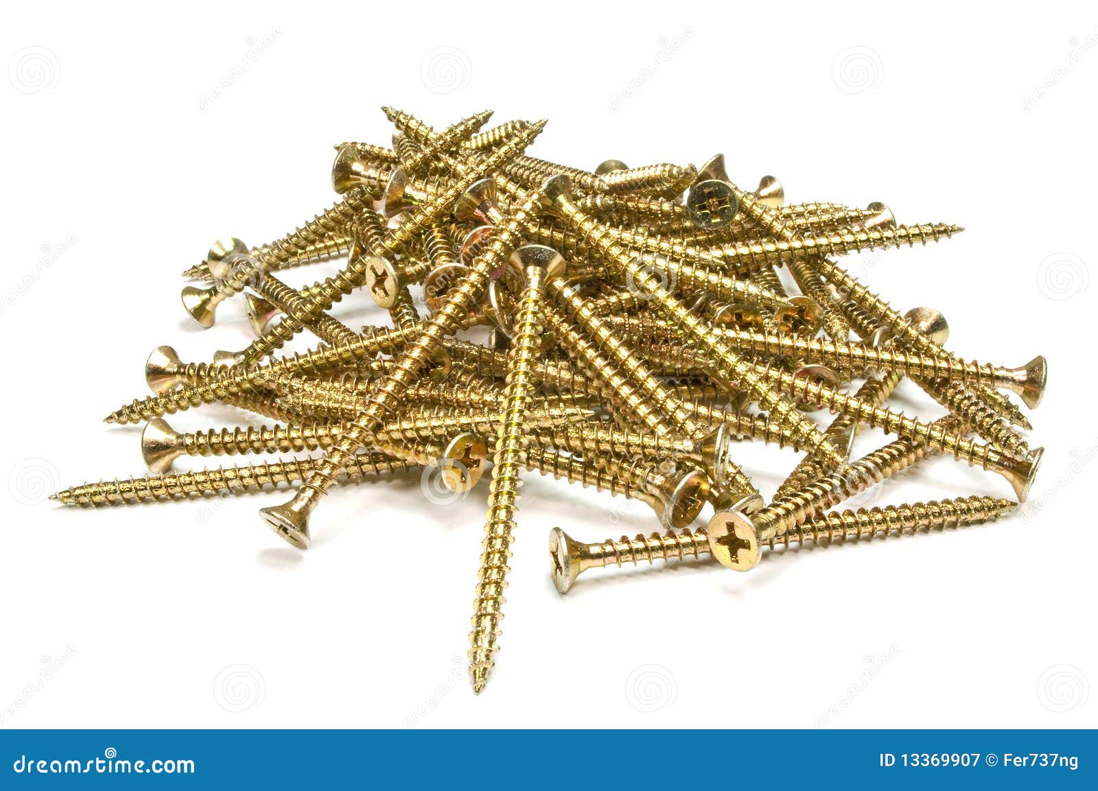 Screws on white background stock image. Image of assemble - 13369907