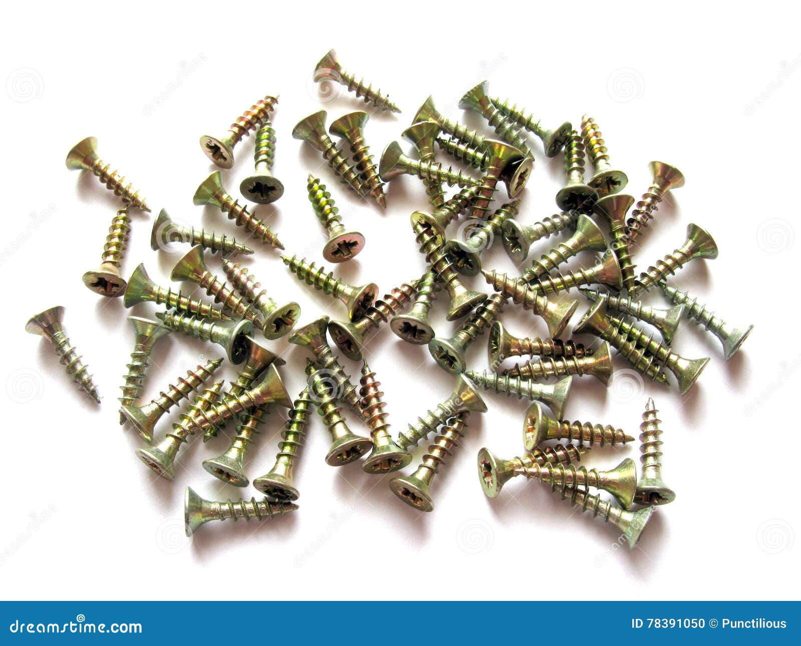 Screws on white background stock photo. Image of sharp - 78391050