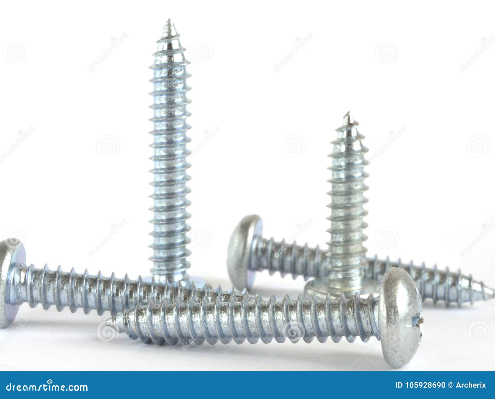 Screws on white stock photo. Image of white, background - 105928690