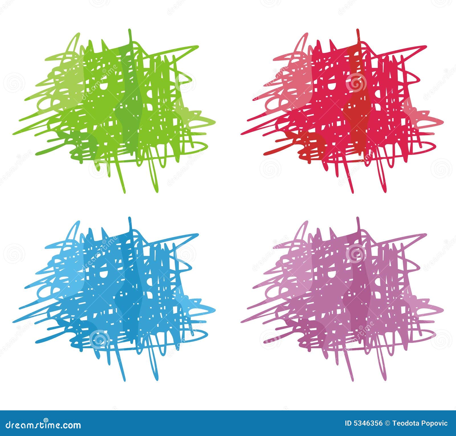 Scribble stock vector. Illustration of purple, colors - 5346356