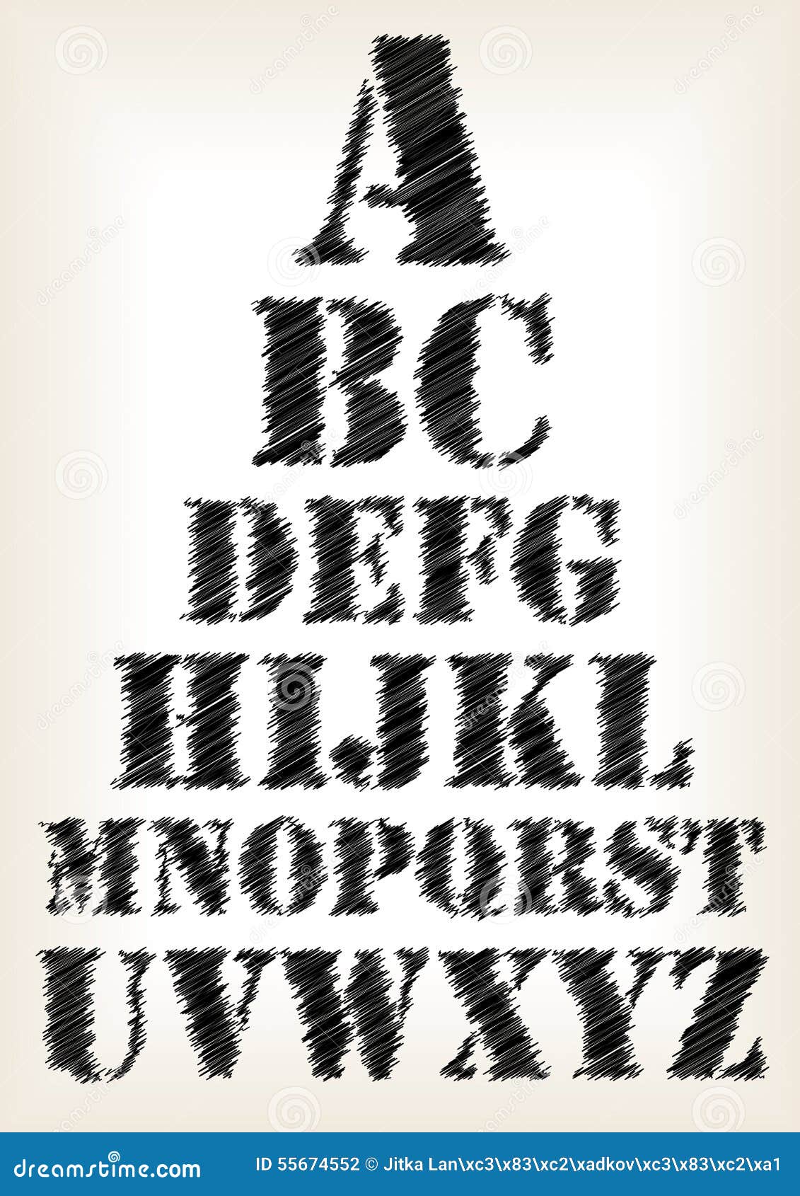 Scribble Alphabet Letters Collection Stock Vector - Illustration of ...