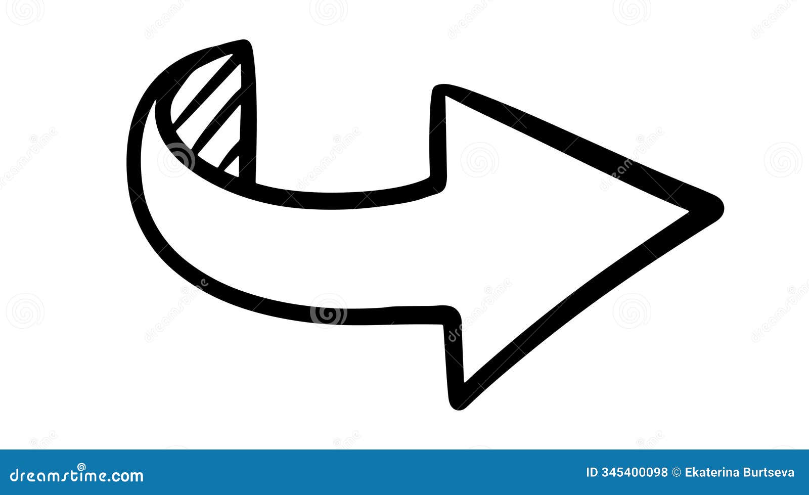 Scribble Arrow Sign Hand Drawn Vector Element Icon Stock Illustration ...