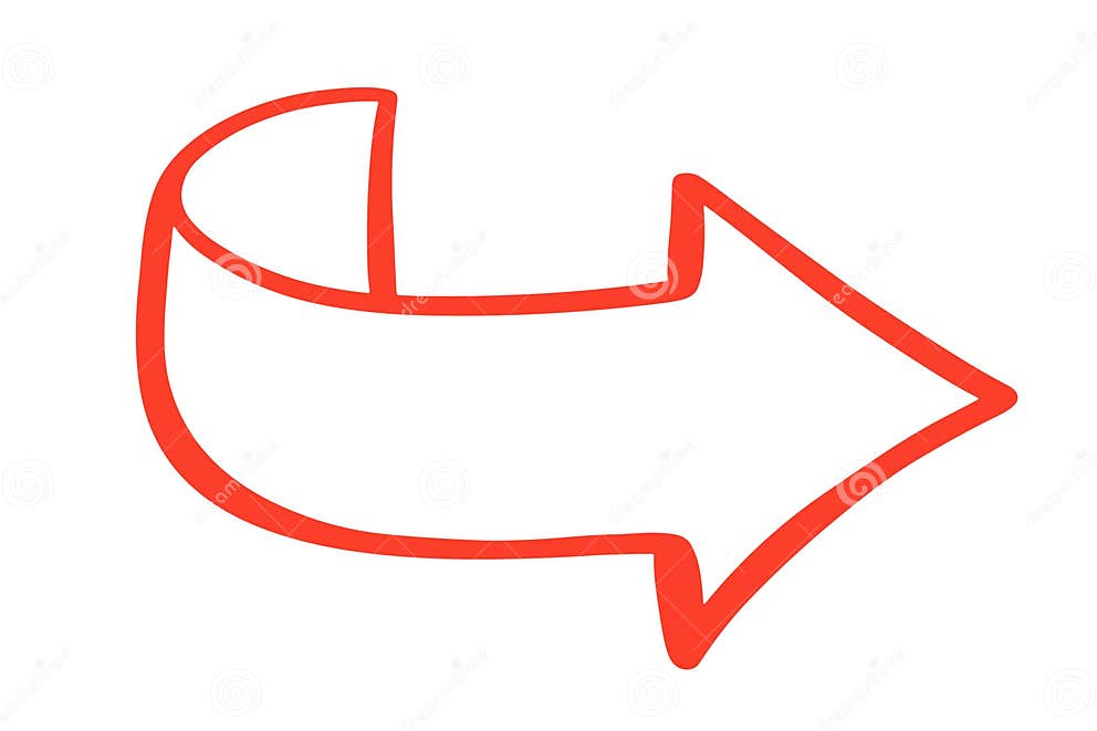 Scribble Arrow Sign Hand Drawn Vector Element Icon Stock Vector ...