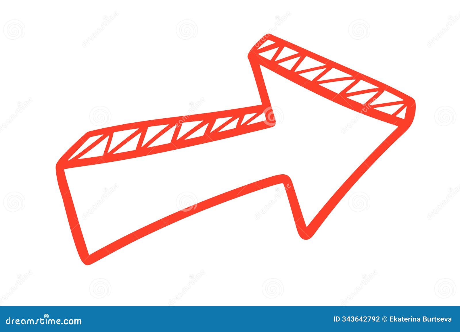 Scribble Arrow Sign Hand Drawn Vector Element Icon Stock Vector ...