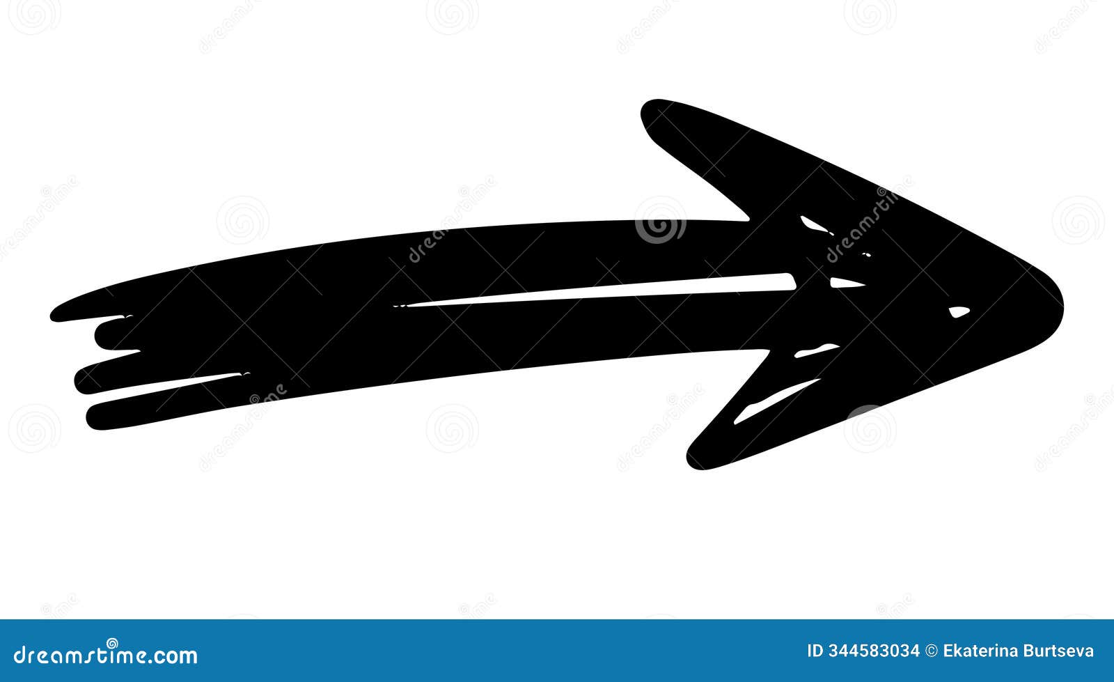 Scribble Arrow Sign Hand Drawn Vector Element Icon Stock Illustration ...