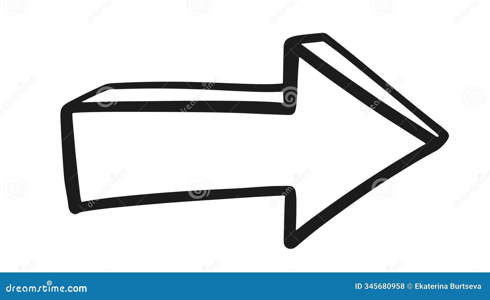 Scribble Arrow Sign Hand Drawn Vector Element Icon Stock Illustration ...