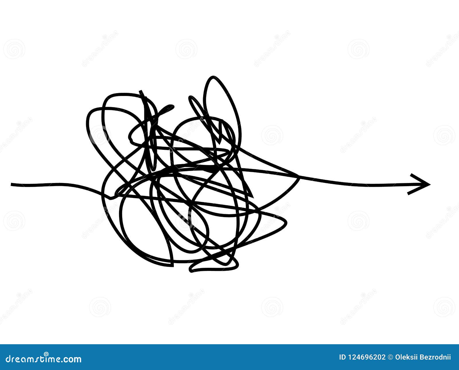 Scribble arrow vector stock vector. Illustration of chaos - 124696202