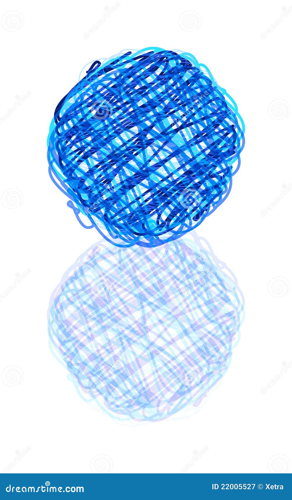 Scribble ball stock vector. Illustration of elastic, draw - 22005527