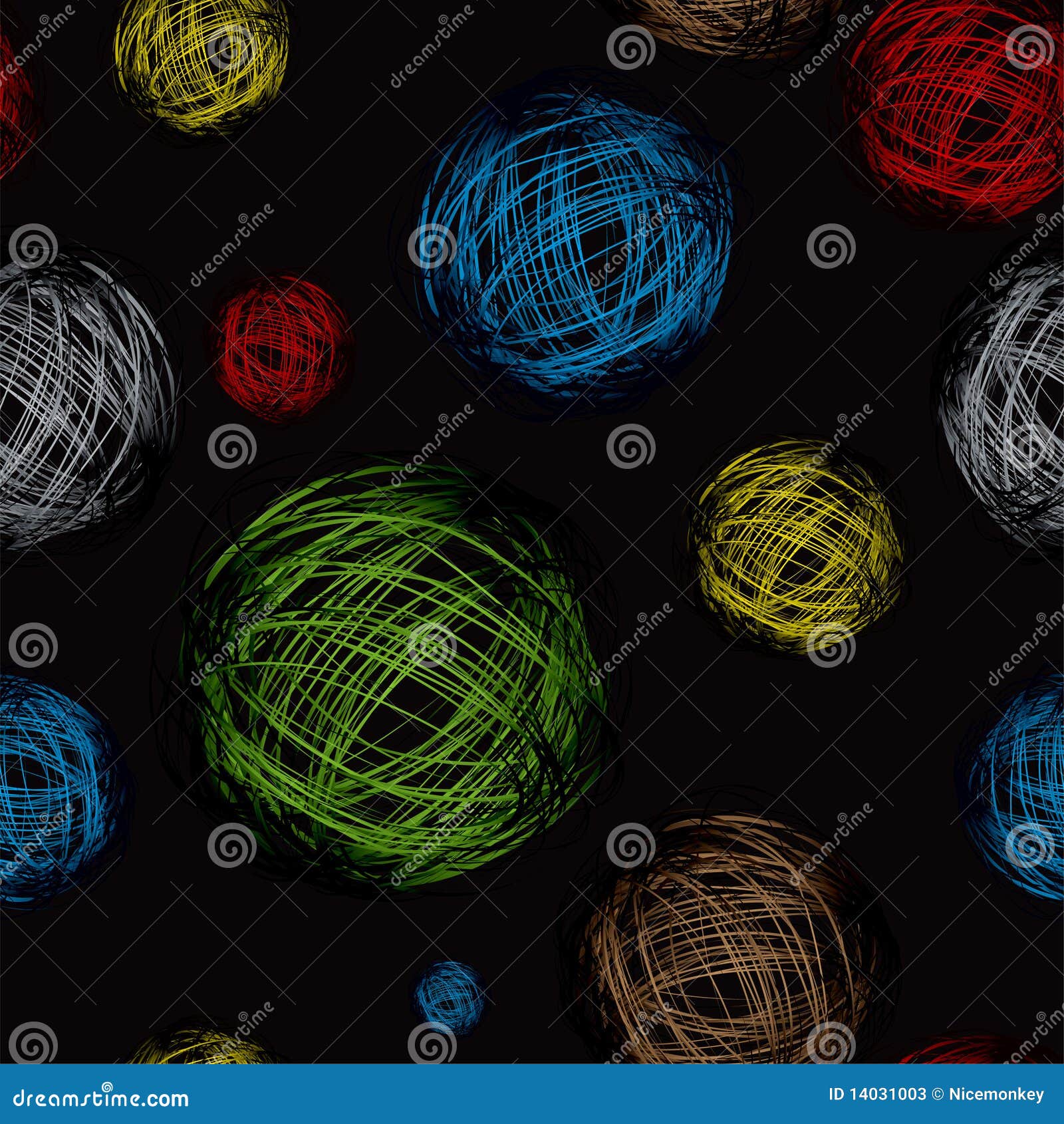 Scribble ball color black stock vector. Illustration of graphic - 14031003