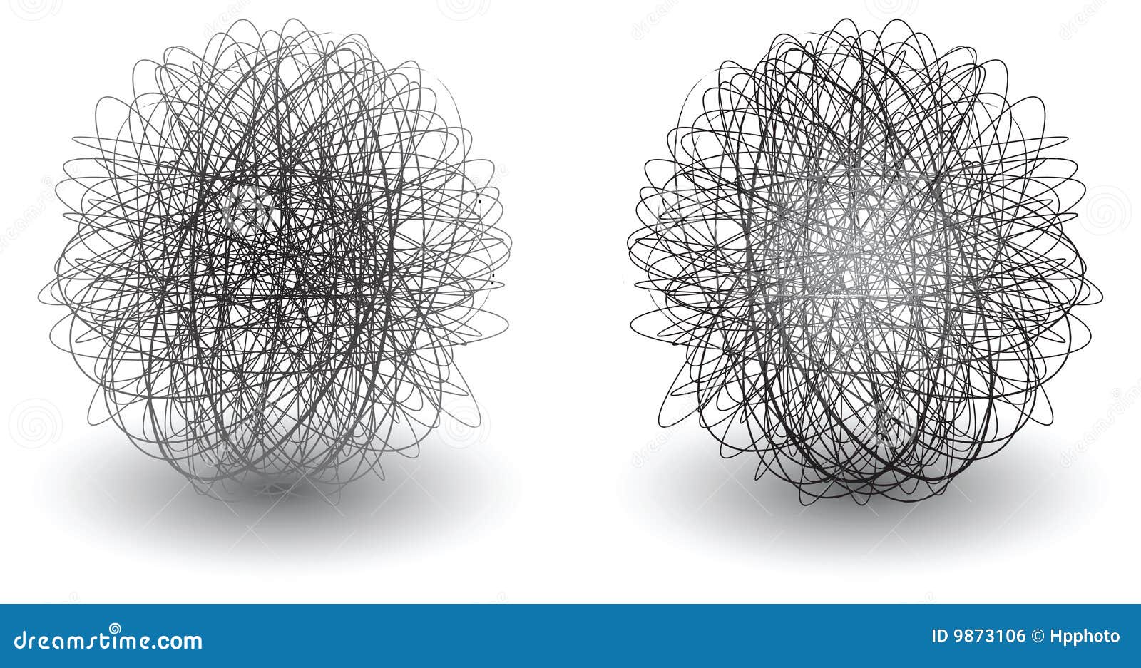 Scribble balls stock vector. Illustration of pencil, icon - 9873106