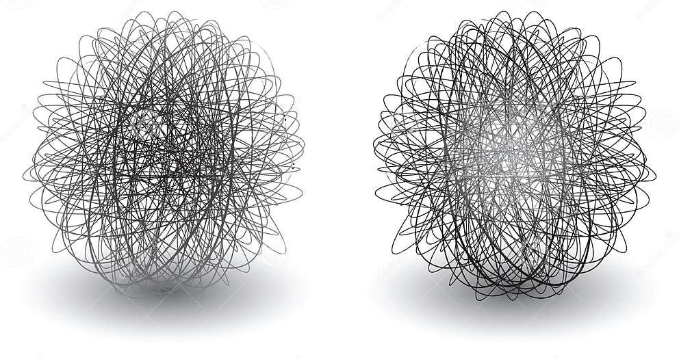 Scribble balls stock vector. Illustration of pencil, icon - 9873106