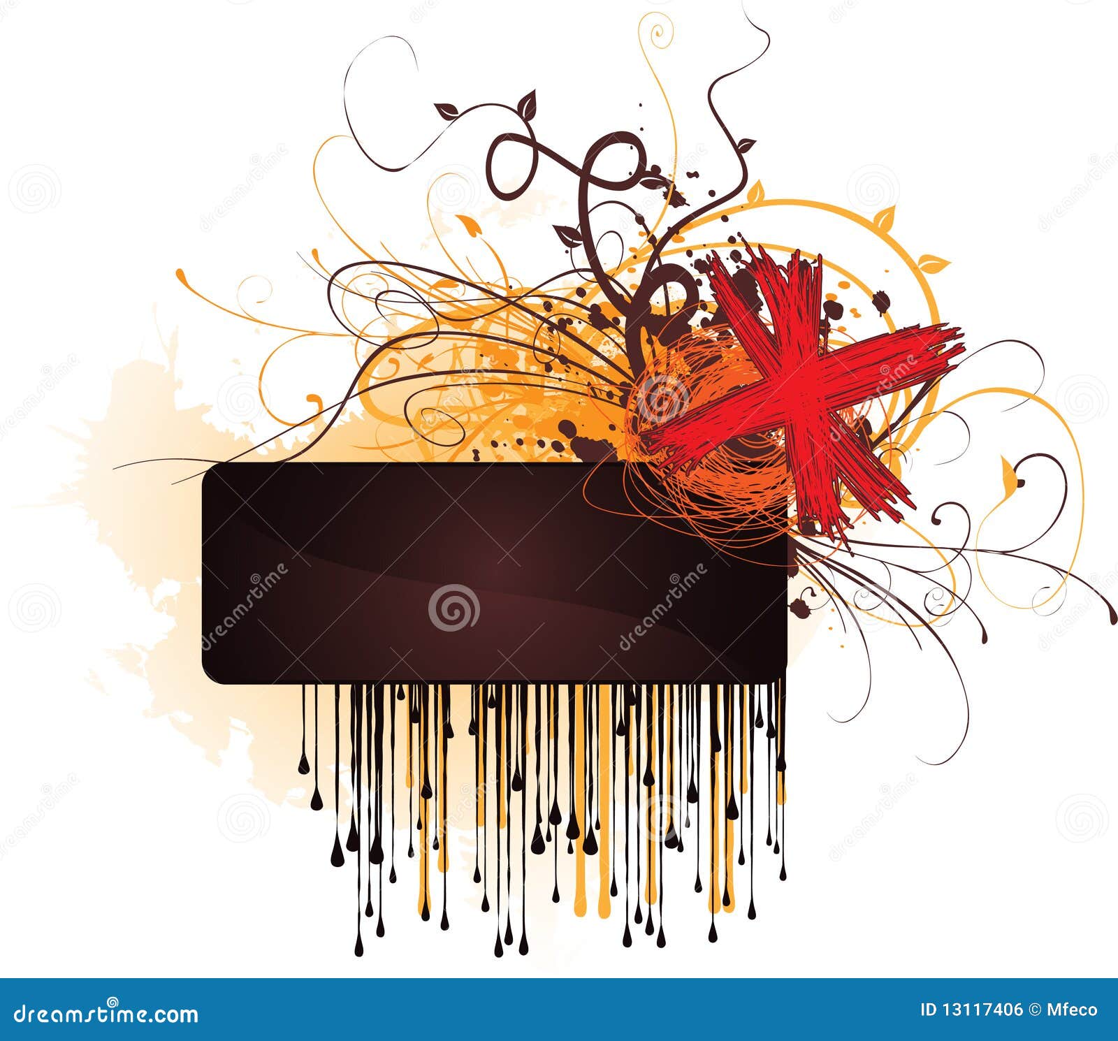 Scribble banner stock vector. Illustration of individual - 13117406