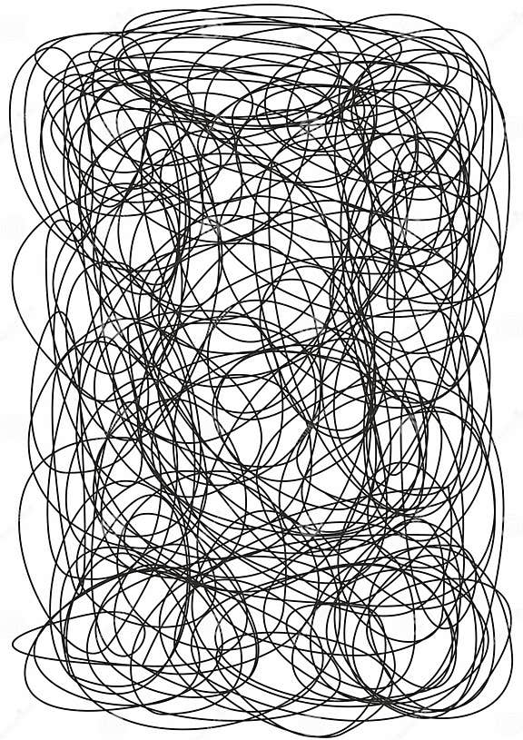 Scribble Black Background. Vector Abstract Art. Isolated on White Stock ...