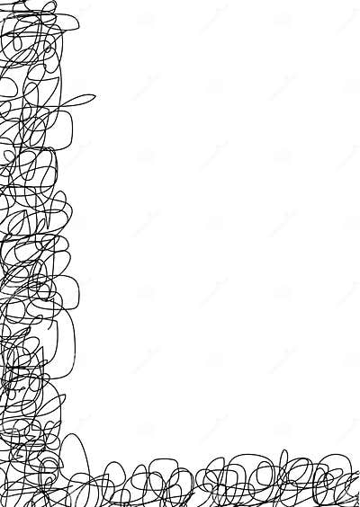 Scribble border stock vector. Illustration of scribbles - 5362463