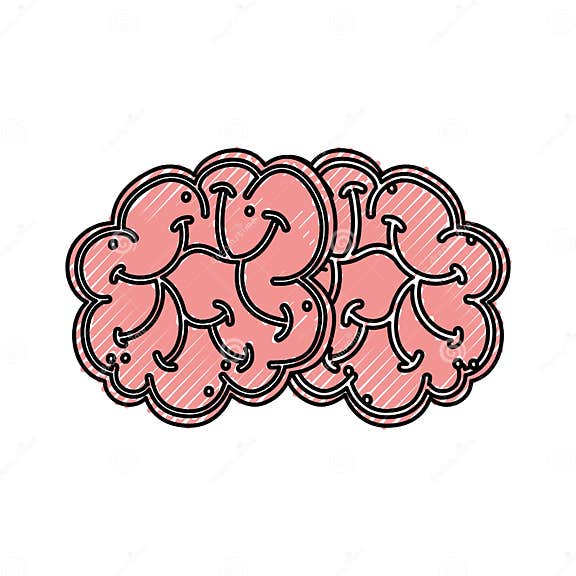 Scribble brain cartoon stock vector. Illustration of medical - 93593355