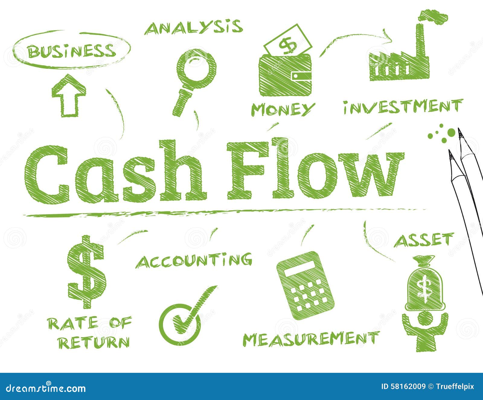 Scribble chart stock illustration. Illustration of business - 58162009