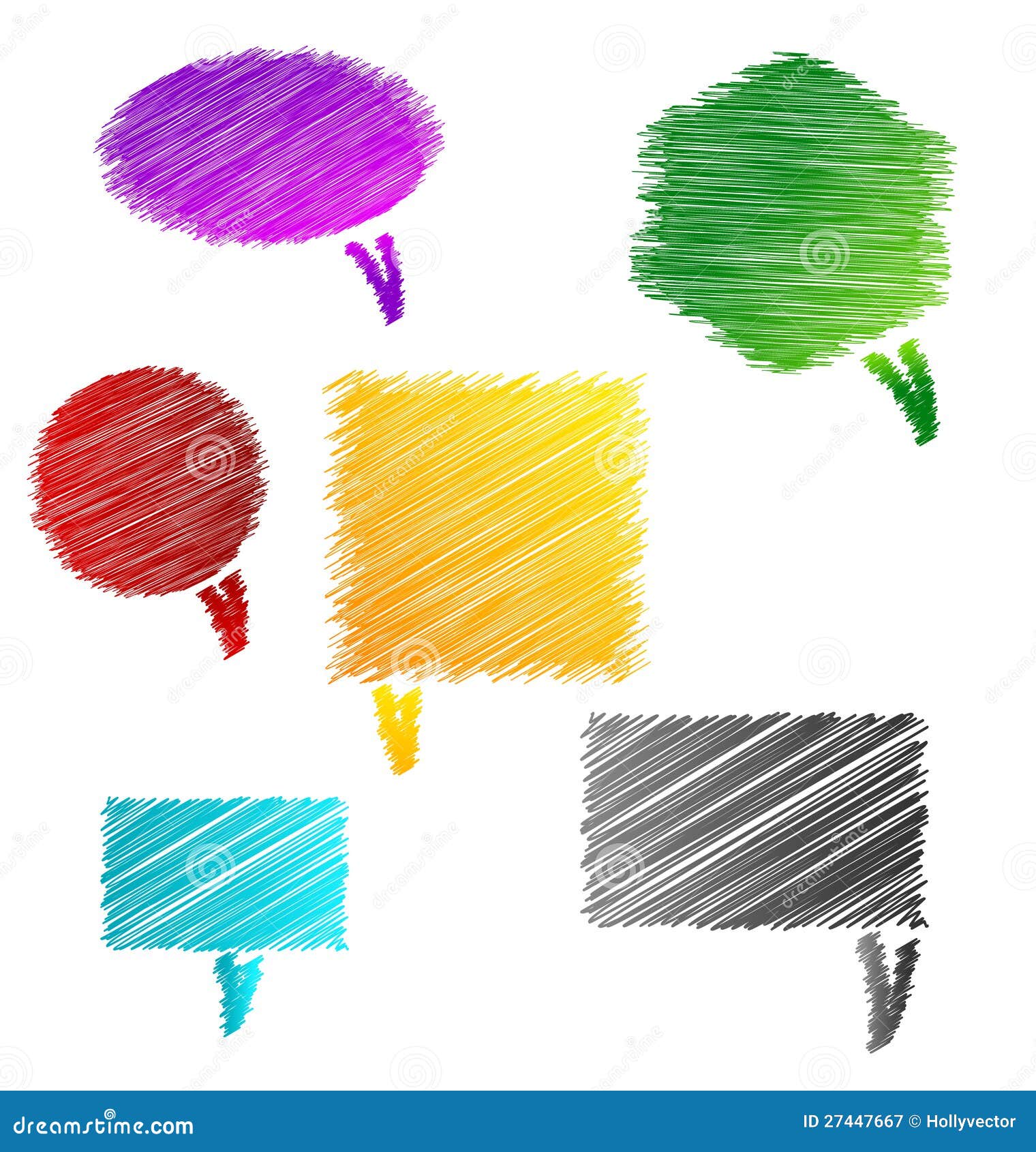 Scribble Chat bubbles stock illustration. Illustration of blank - 27447667