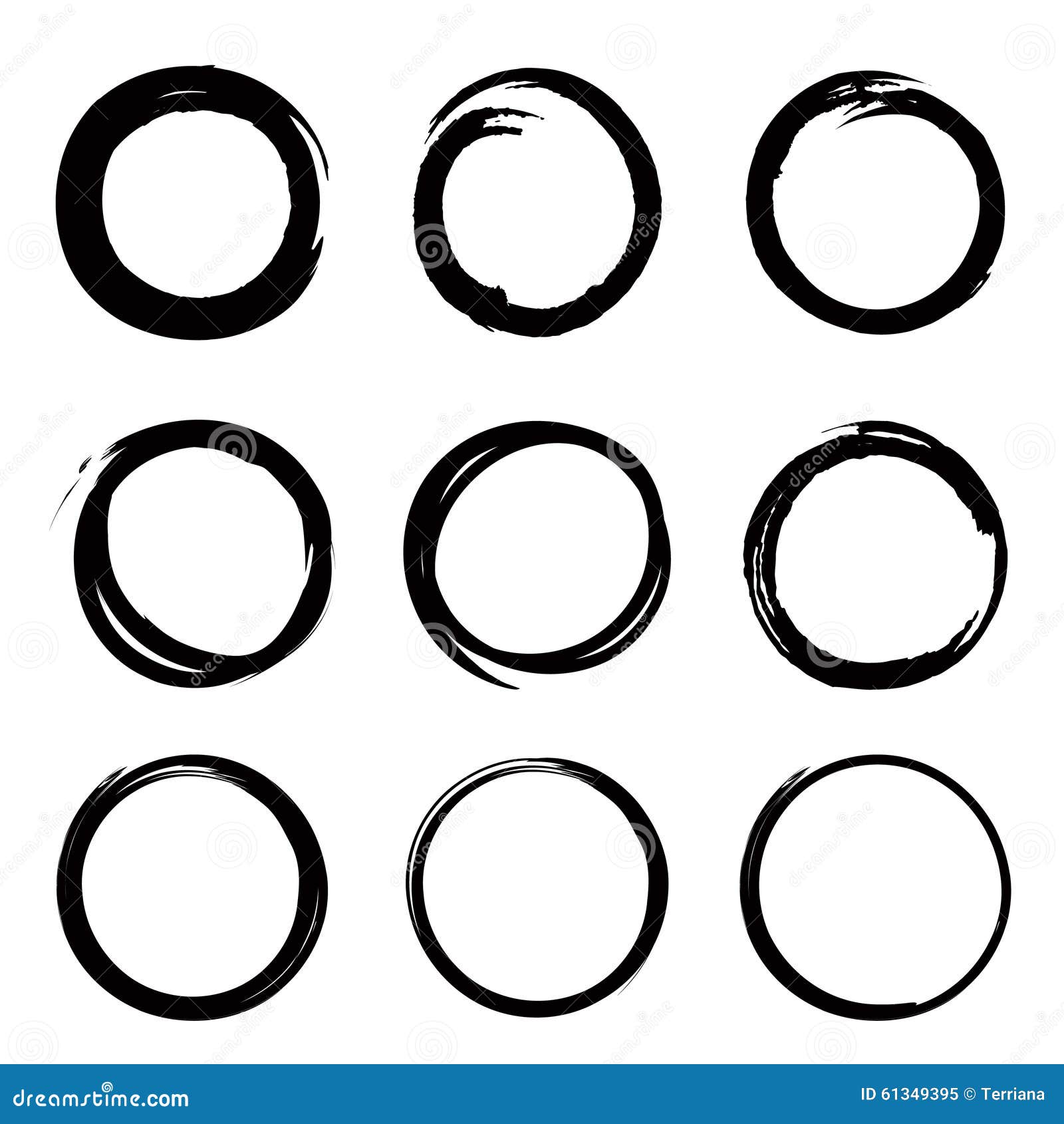 Scribble Circle Set, Hand Drawn Geometric Sketch Design E Stock ...