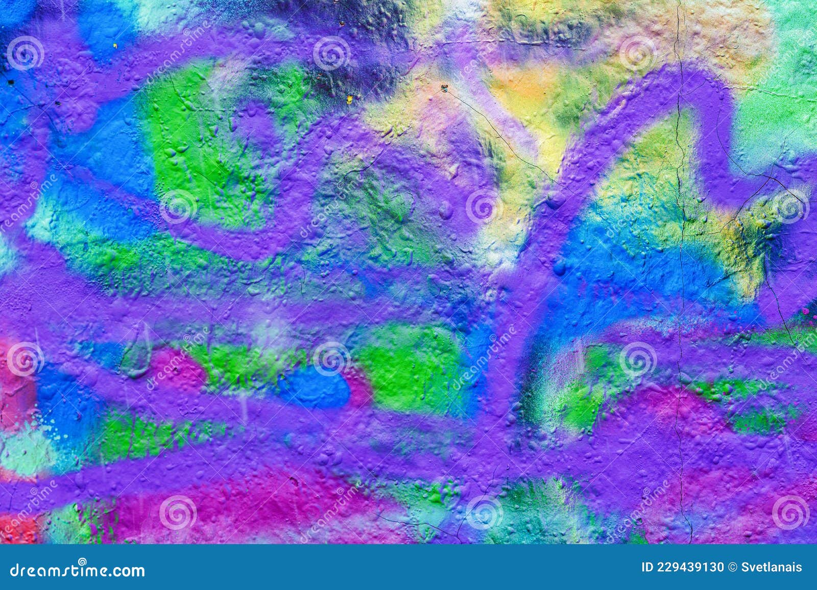 Scribble of Colored Paint. Bright Color Daub Pattern on Wall Surface ...