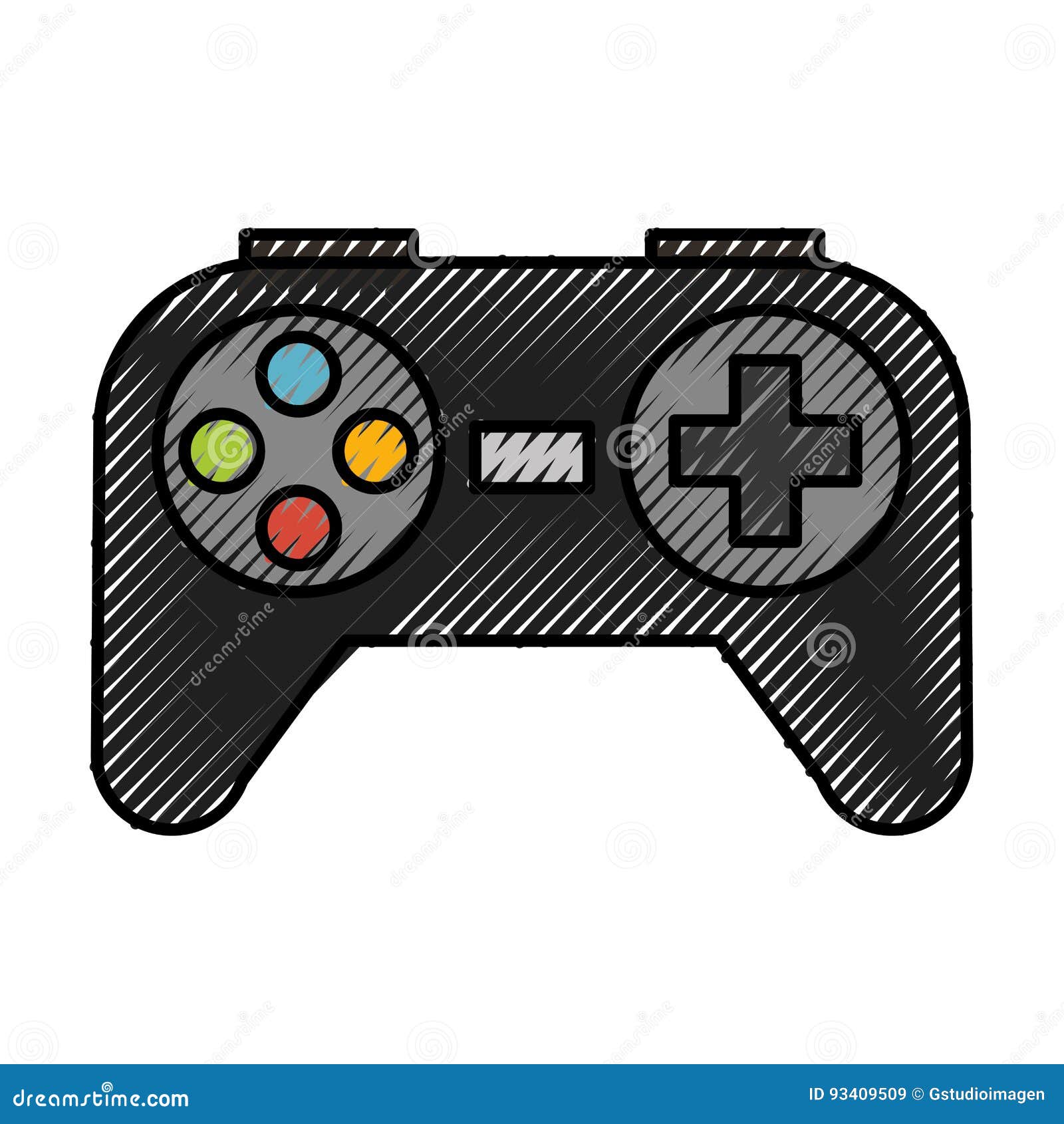 Scribble Control Game Cartoon Stock Vector - Illustration of object ...